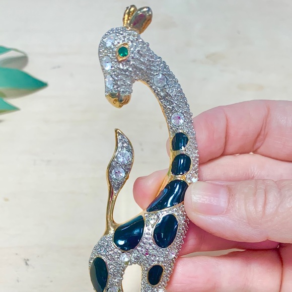 Vintage | Jewelry | Vintage Giraffe Brooch With Rhinestones | Poshmark